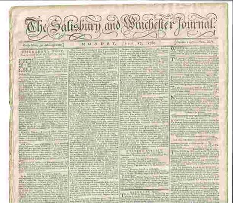 1780 Newspaper Surrender Of Charleston Revolutionary