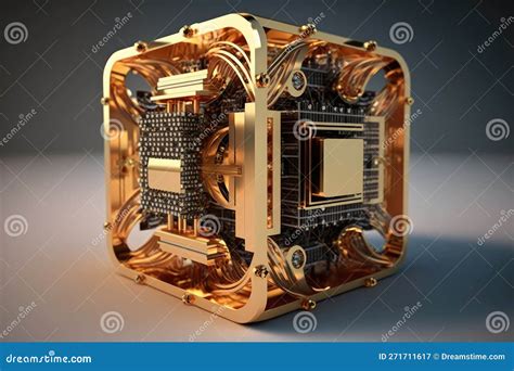 Quantum Computing Microchip 5g Cpu Stock Illustration Illustration Of