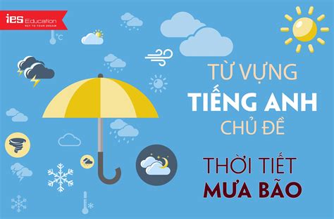 [ Học Từ Vựng Tiếng Anh ] Chủ đề Thời Tiết Mưa Bão