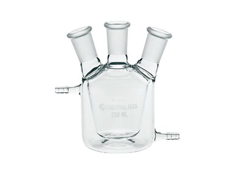 Home Products Flasks European Style Tapered 3 Necks Jacketed