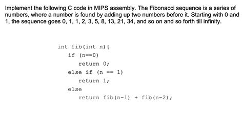 Solved Implement The Following C Code In Mips Assembly The
