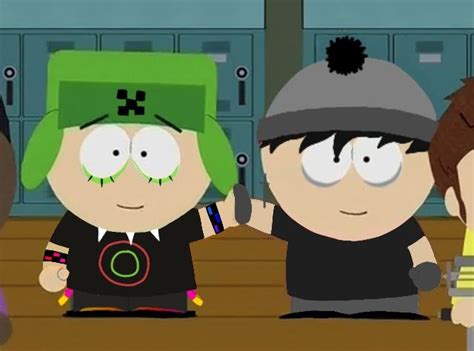 Three Cartoon Characters Standing In Front Of Lockers