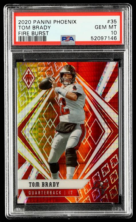Tom Brady 2020 Panini Phoenix Fire Burst 35 Psa 10 Pristine Auction