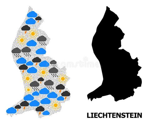 Weather Pattern Map Of Liechtenstein Stock Illustration Illustration Of Pattern Composition