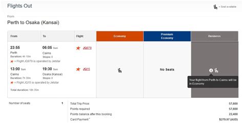 Jetstar 787 Business Class Cairns To Osaka Jq15 Review Point Hacks