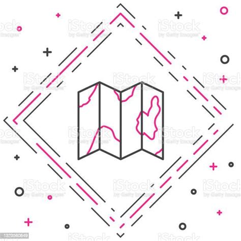 흰색 배경에 격리 된 맵 아이콘에 포리스트의 줄 위치입니다 다채로운 개요 개념 벡터 0명에 대한 스톡 벡터 아트 및 기타 이미지
