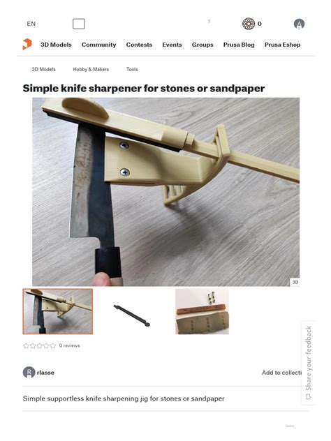 Simple Knife Sharpener For Stones Or Sandpaper By Rlasse Download