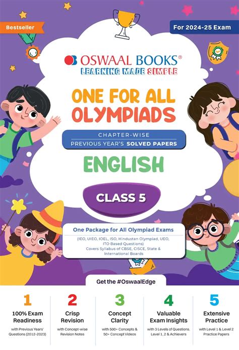 Oswaal One For All Olympiad Class 5 English Previous Years Solved Papers For 2024 25 Exam