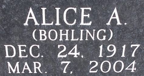 Alice Amanda Bohling Doering 1917 2004 Memorial Find A Grave