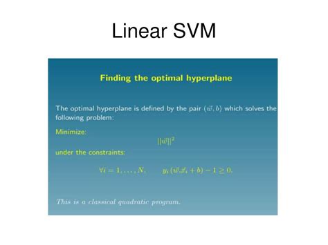 Ppt Introduction To Non Linear Support Vector Machine Svm
