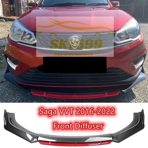 Proton Saga VVT 2016 2022Front Bumper Diffuser Lip Wrap Angle Splitters