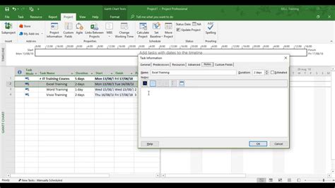 Auto Schedule Tasks In Microsoft Project Tutorial YouTube