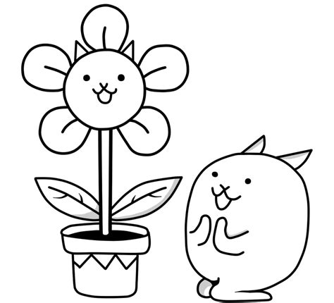Flower Cat The Battle Cats By Aauroz On Deviantart