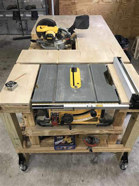 Mobile Workbench With Built In Table Miter Saws Artofit