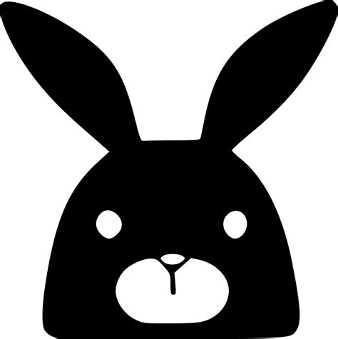 Black And White Of Rabbit Shape 21738480 Vector Art At Vecteezy