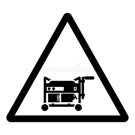 Electric Generator Symbol Sign Vector Illustration Isolate On White