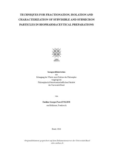 2016 Technique For Fractionation Isolation And Characterization Of Svp