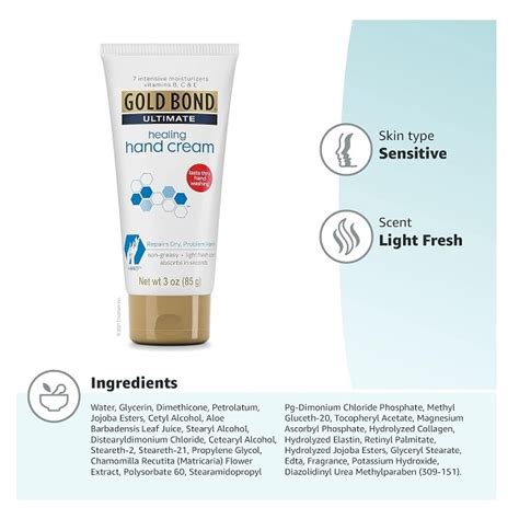 Chattem Inc 05510 Intensive Healing Hand Cream 3 Oz Tube Gold Bond
