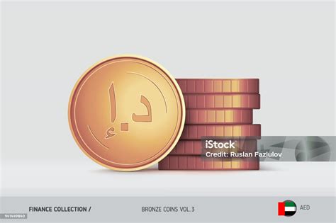 청동 색 동전입니다 현실적인 아랍 에미레이트 디르함 동전 쌓아 동전의 근처에 서 웹사이트 웹 디자인 모바일 애플 리 케이 션 인포 그래픽에 대 한 금융 개념 0명에 대한