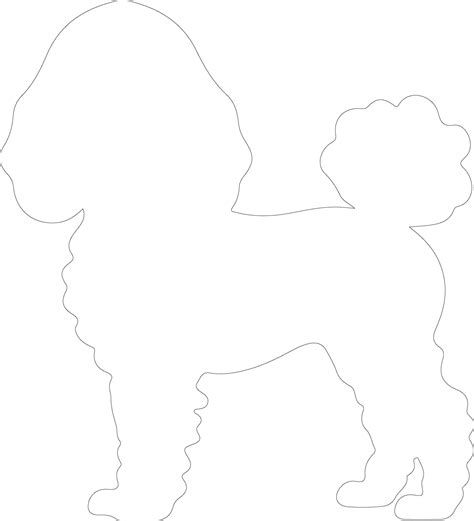 Poodle Outline Silhouette 38492250 Vector Art At Vecteezy