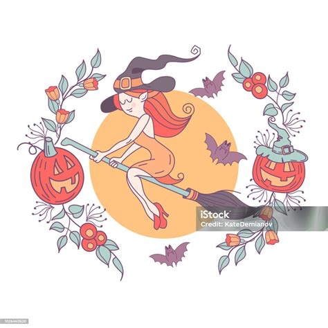 Vetores De Ilustração Em Vetor Feliz Dia Das Bruxas Cartão De Mão