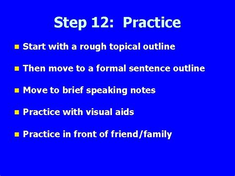 Preparing A Speech Recommended Steps Steps Speech Preparation