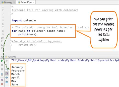 how to display calendar in python barry williams