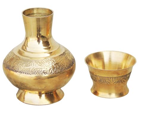 Brass Small Surahi 3 3 3 7 Inch Shrigram Organics