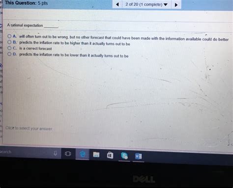 Solved A Rational Expectation A Will Often Turn