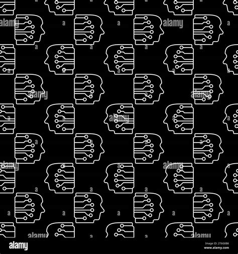 Human Head With Neural Network Vector Artificial Intelligence Concept