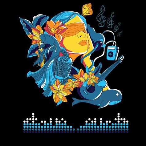 Music Girl Seni Ilustrasi
