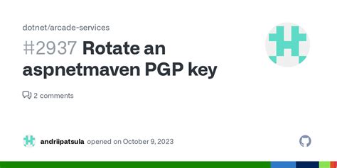 Rotate An Aspnetmaven Pgp Key · Issue 2937 · Dotnetarcade Services