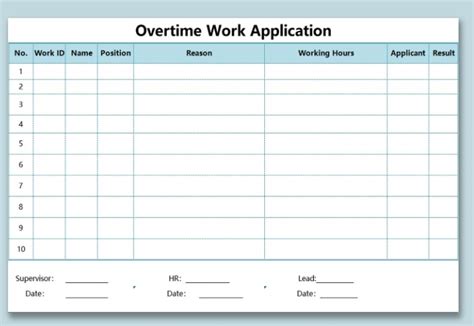 work log template excel