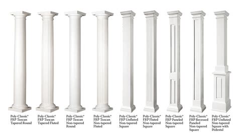 Poly Classic Frp Columns Non Tapered Round