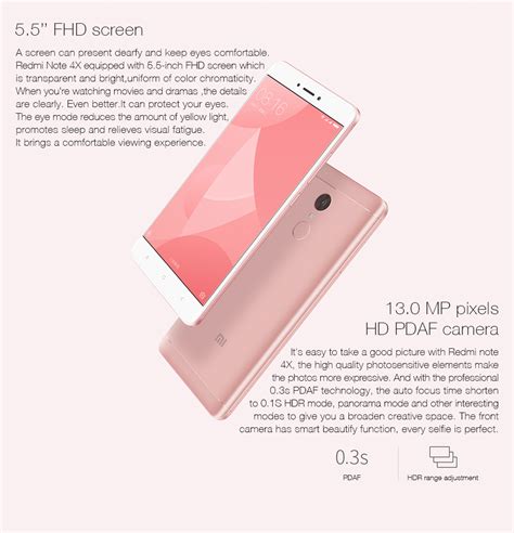 Xiaomi Redmi Note 4X 3GB RAM 16GB ROM Smartphone Black