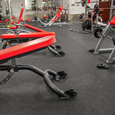 Gym Rubber Floor Flatline Pro Grey Rubber Gym Flooring 1m X 1m X 20mm