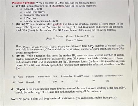 Solved Problem 9 40pts Write A Program In C That