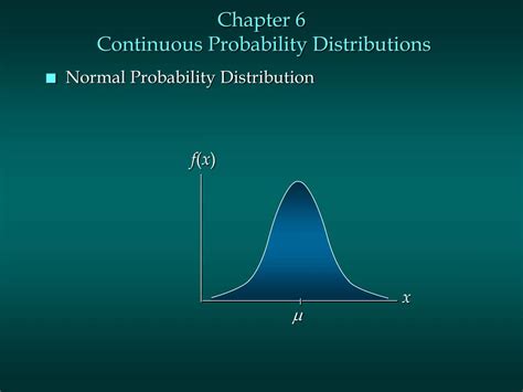 PPT Chapter 6 Continuous Probability Distributions PowerPoint