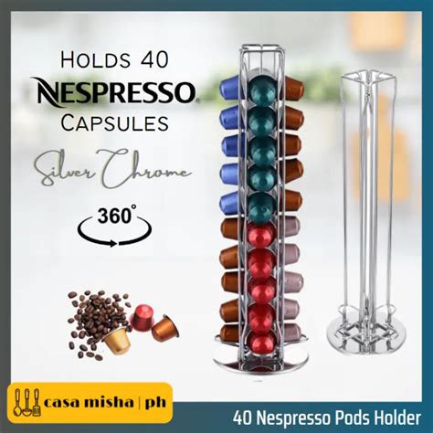 Yellow Nespresso Original Capsules Holder Carousel Rotate Coffee Pod Storage Revolving Base
