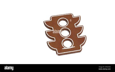 3d Rendering Of Gingerbread Cookie In Shape Of Symbol Of Traffic Light