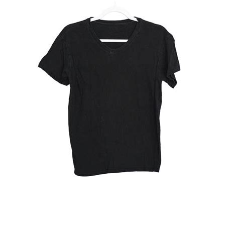 Shirts Short Sleeve Cotton V Neck Black Shirt Men Size S Poshmark