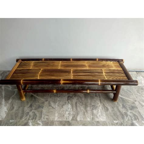 Jual Meja Bambu Hitam 175×60cm Meja Lesehan Meja Bambu Hitam Bale Bambu