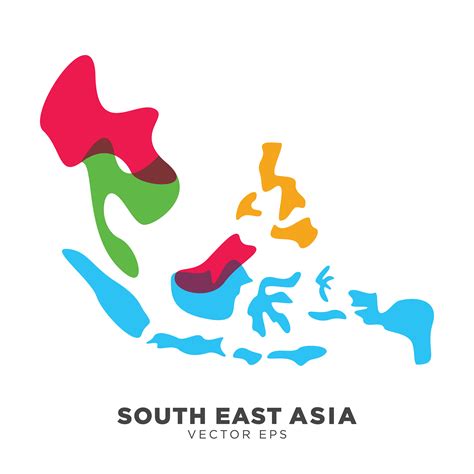 Creative South East Asia Map Vector Vector Eps 10 561405 Vector Art At