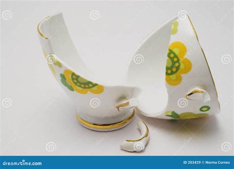 Broken Cup Stock Image Image Of China Gold Fractured 203429