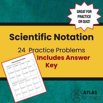 Scientific Notation Practice By Atlas Science Tpt
