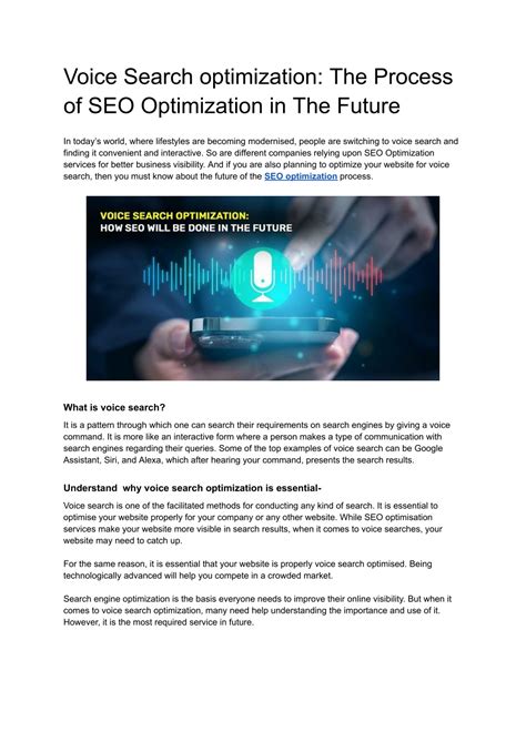 PPT - Voice Search optimization_ The Process of SEO Optimization in The Future PowerPoint ...