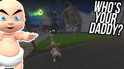 Daddy Fights Scary Skeleton Bear In Whos Your Daddy Youtube
