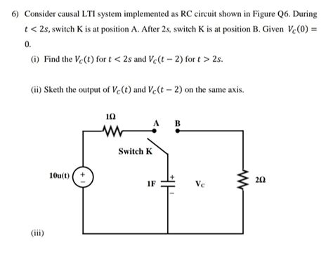 Solved Consider Causal LTI System Implemented As RC Chegg