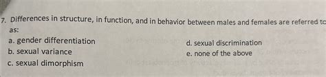 solved differences in structure in function and in