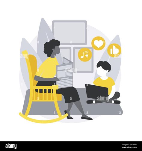 Generation Gap Abstract Concept Vector Illustration Stock Vector Image